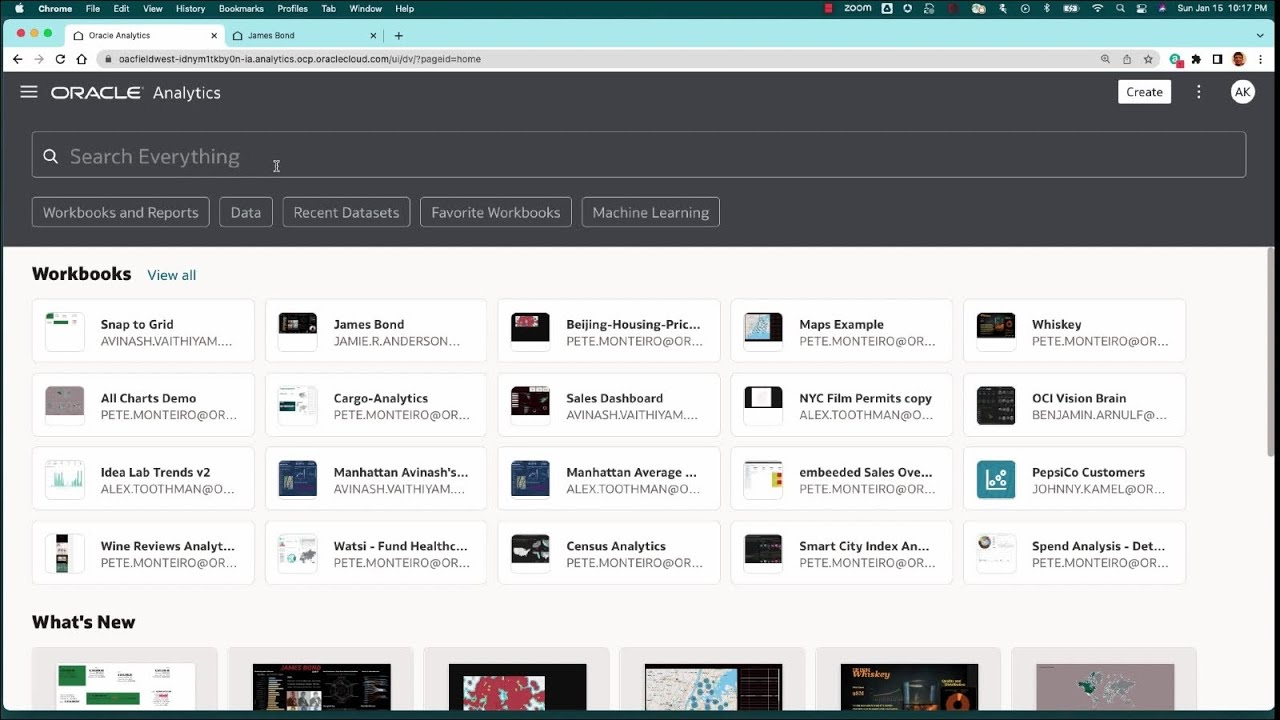 The Home Page Of Oracle Analytics Youtube