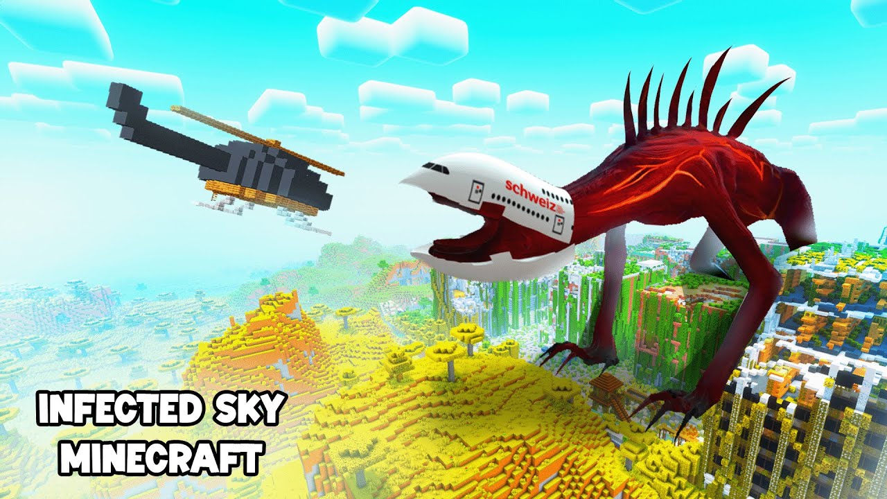 SURVIVING FROM INFECTED SKY in Minecraft Part 2 - Gameplay - Coffin ...