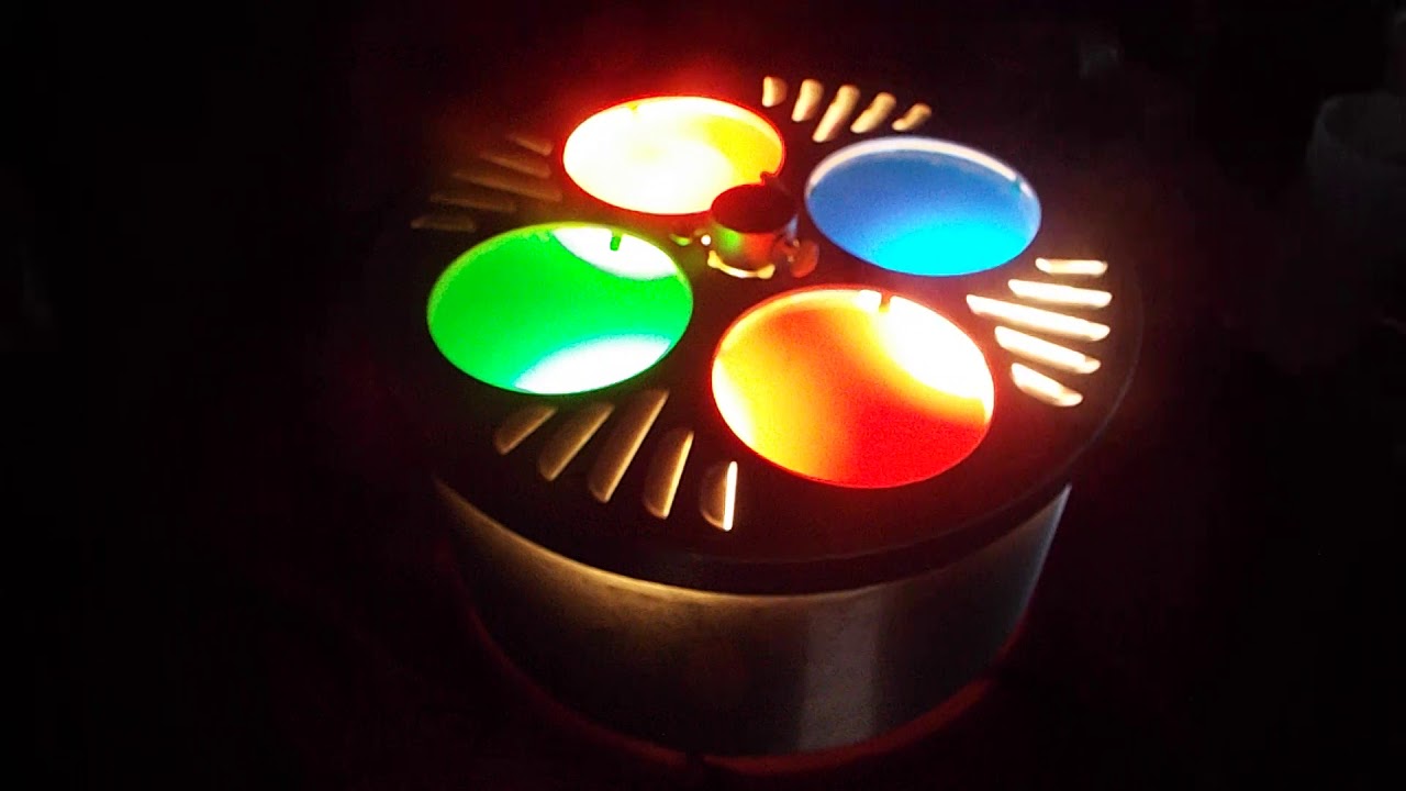 Evergleam Tri-Light vintage tree stand, rotating, color wheel. Vintage ...