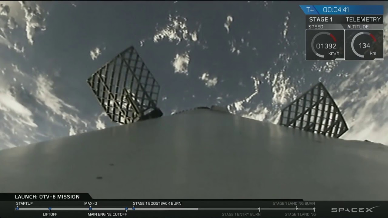 Launch And Landing Space X Falcon 9 Launching US Airforce X-37B ...