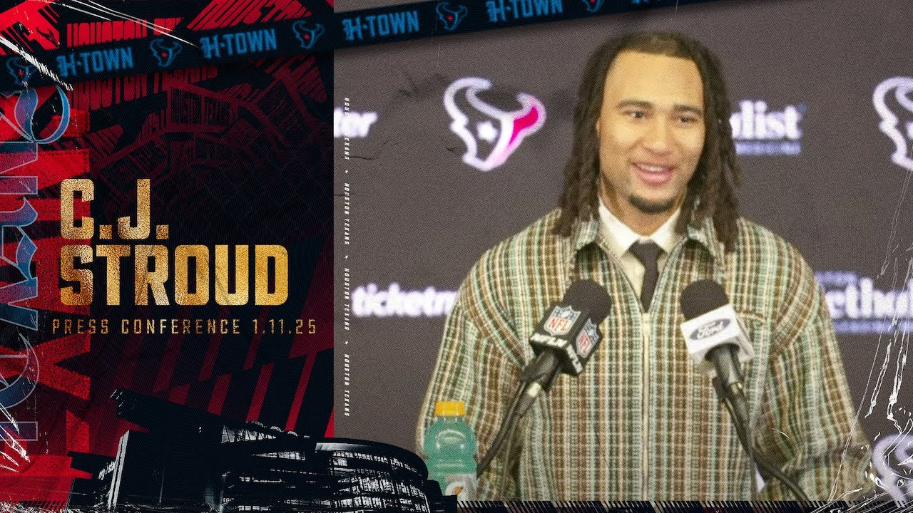 C.J. Stroud reveals what he told his team before WIN - YouTube