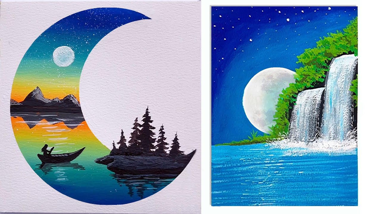 7 Easy Amazing Painting Techniques That you will like || Easy Acrylic ...