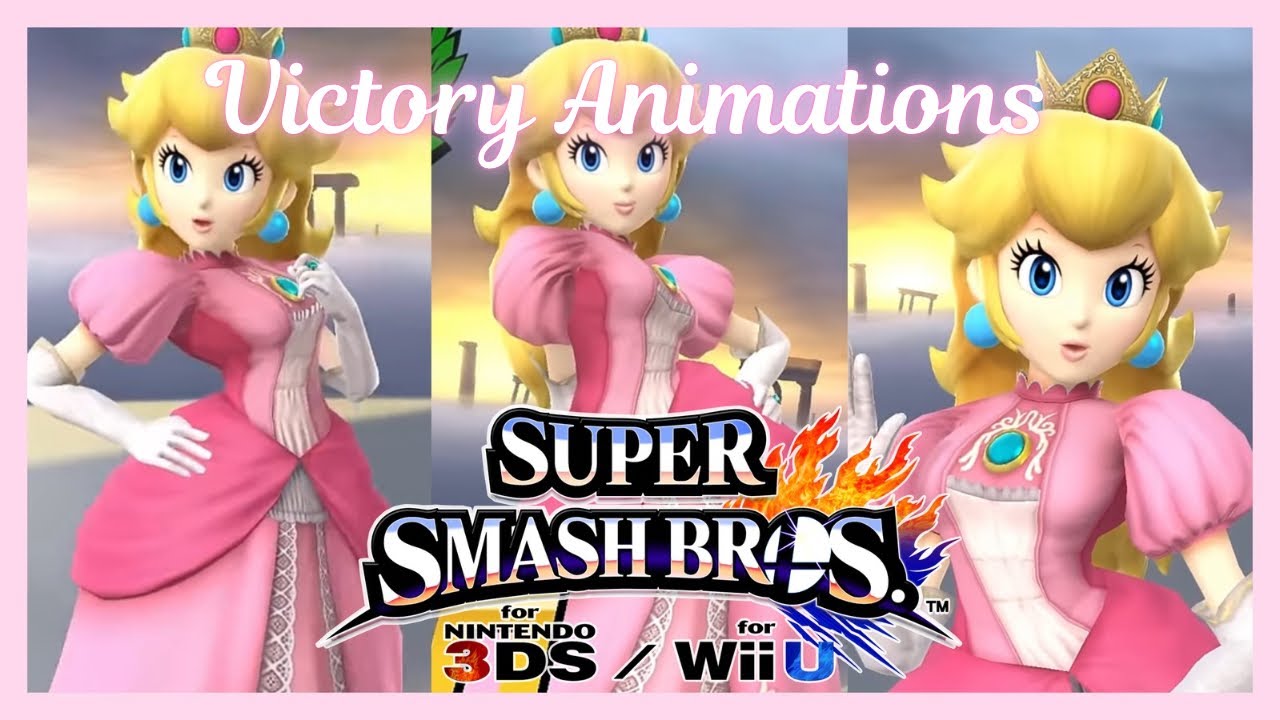 Wii U Super Smash Bros. | Peach Victory Animations - YouTube