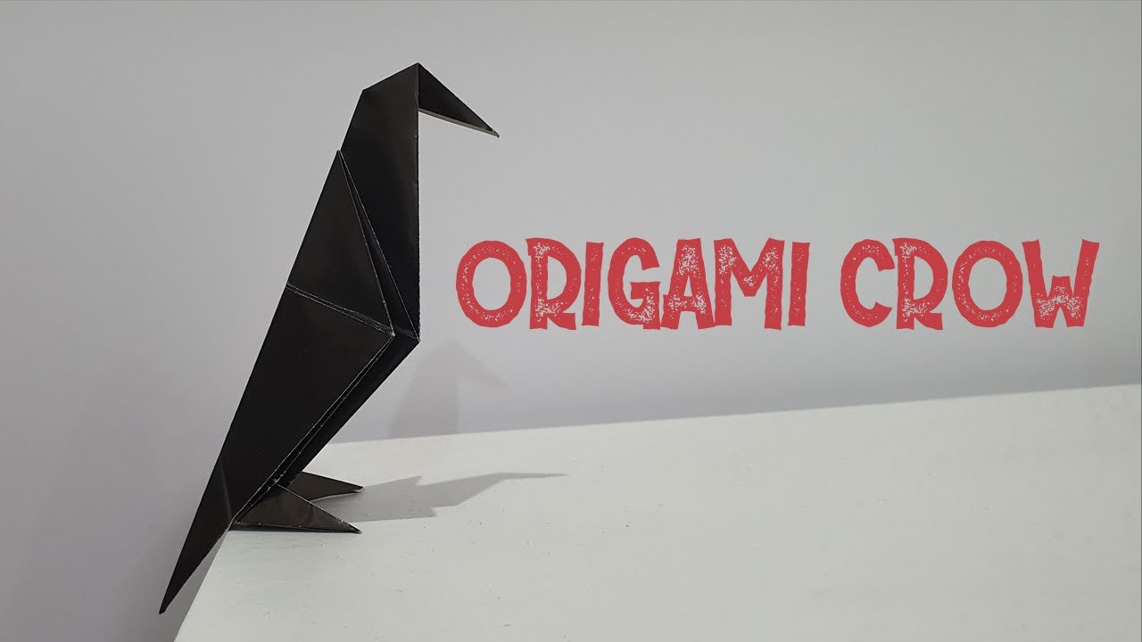 Origami Crow Easy | How To Make Paper Origami Crow | Origami Halloween ...