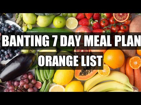 Banting 7 day Meal Plan Orange List| Banting diet Orange List ...