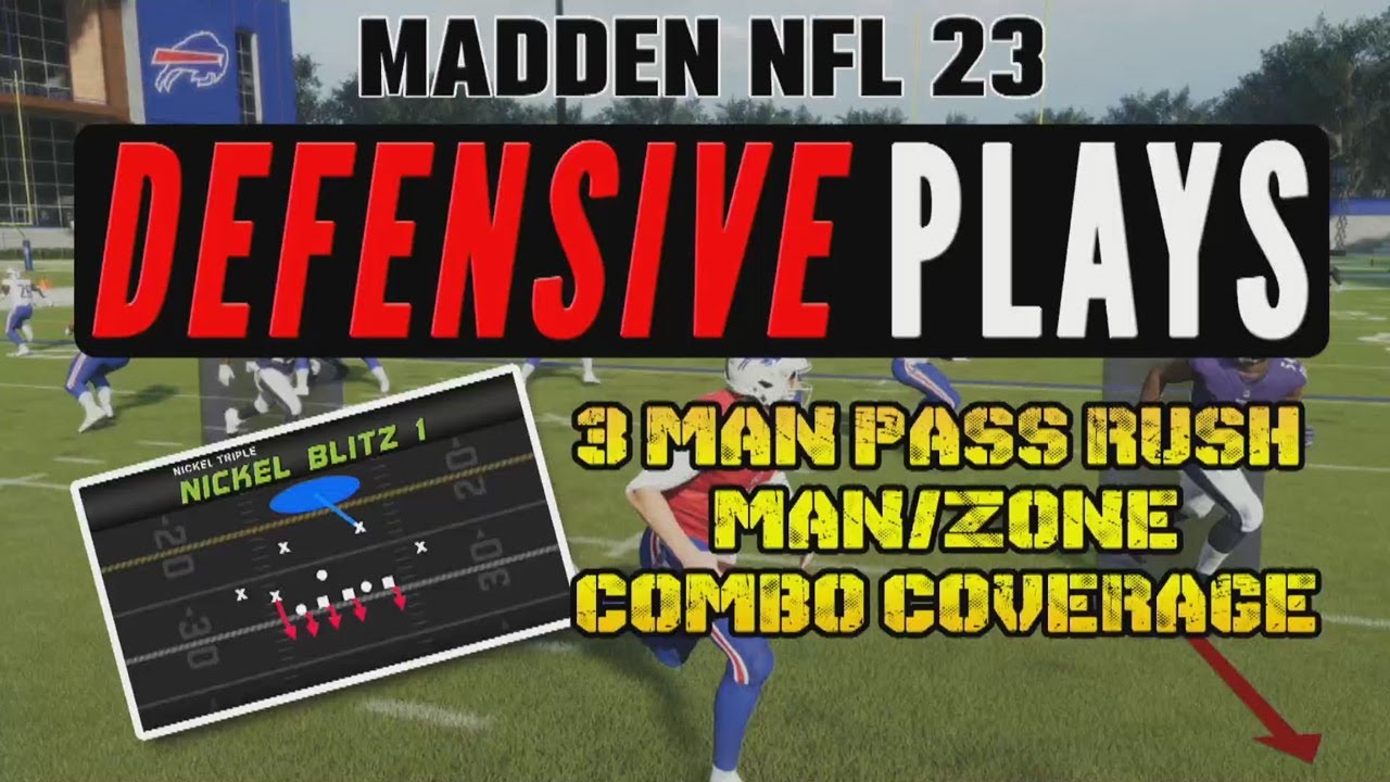 Madden NFL 23 Tips - 3 Man Pass Rush Man Zone Combo Coverage - YouTube