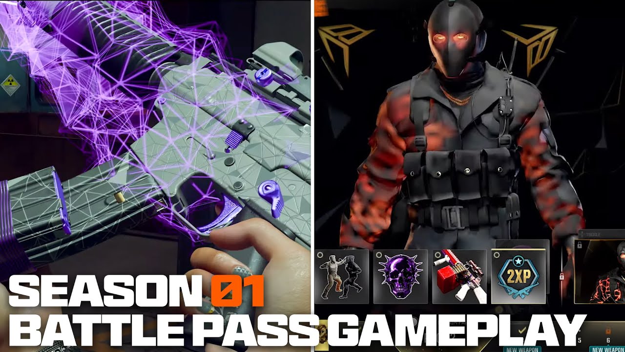 ALL Black Ops 6 Season 1 Battle Pass Rewards EARLY GAMEPLAY ...
