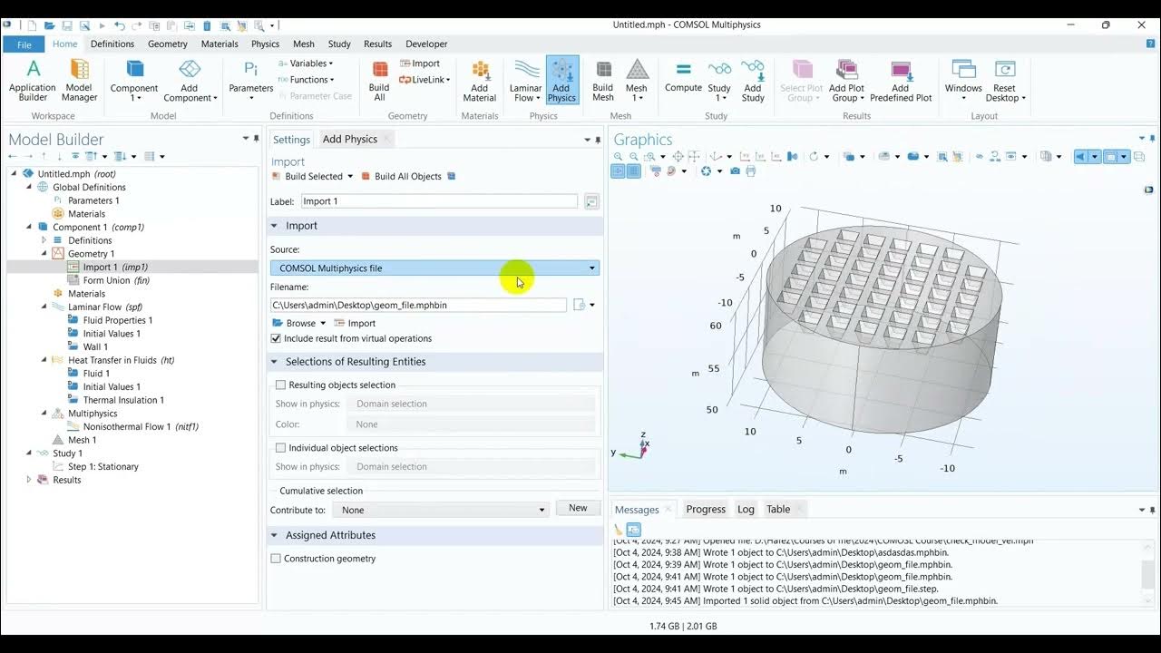 Import Geometry Files to COMSOL Multiphysics - YouTube