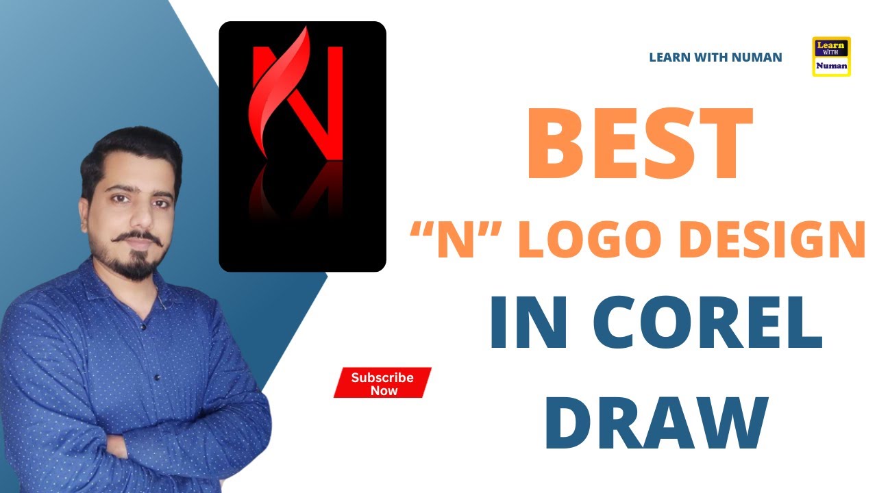 Corel Draw Tutorial | Professional N Logo Design | Text Logo Design In ...
