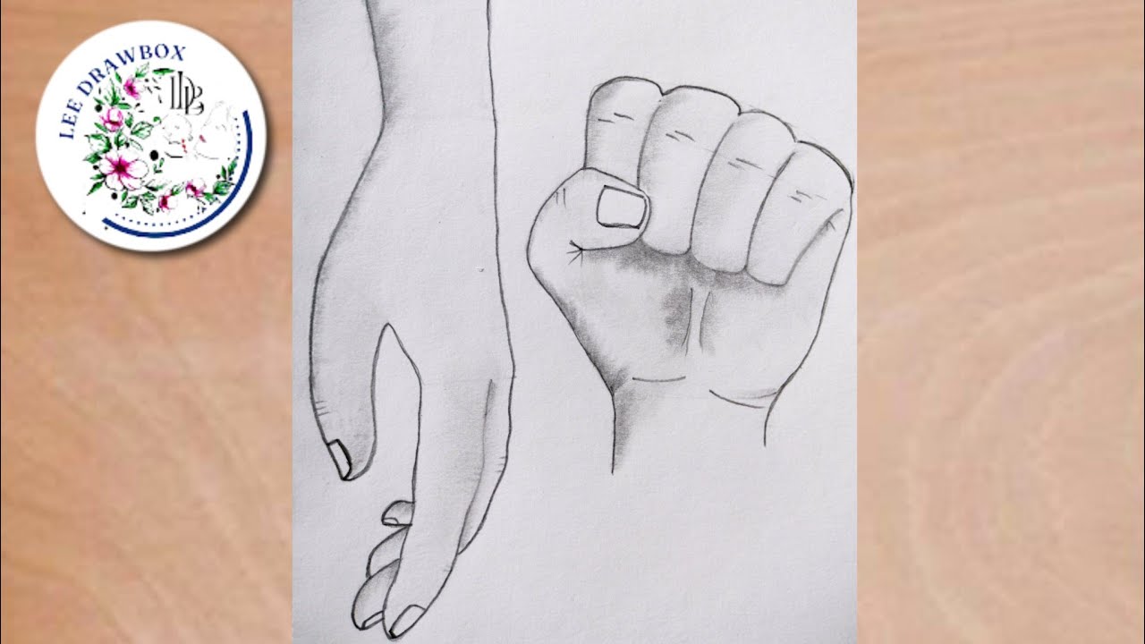 Hands drawing for beginners// 2 Different Ways - YouTube