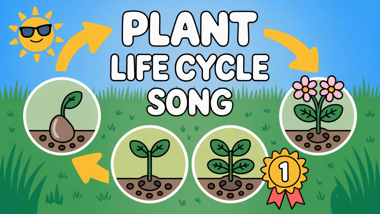 Plant Life Cycle Song for Kids | Grade 1 Science Learning - YouTube