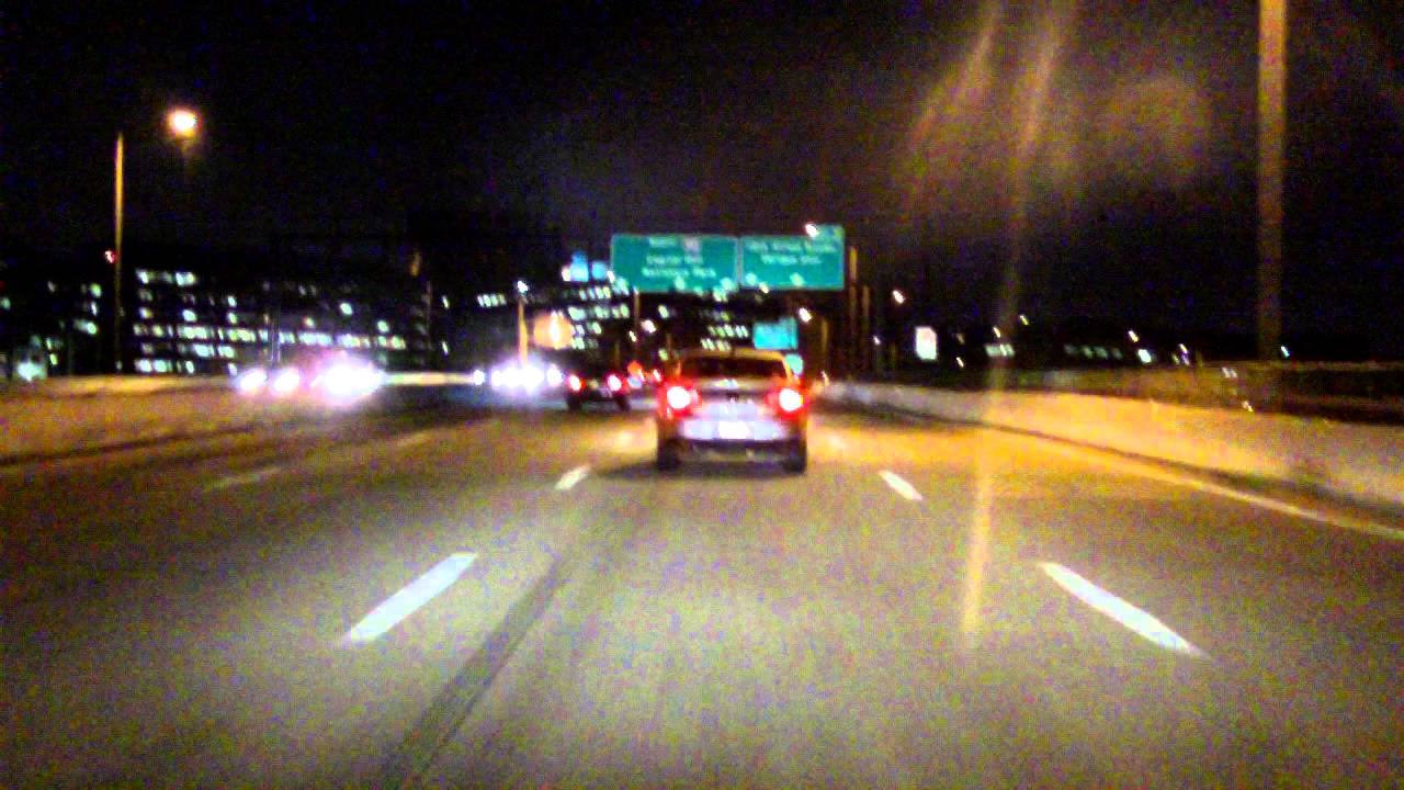 Washington, D.C. Freeway Tour eastbound (Night) - YouTube