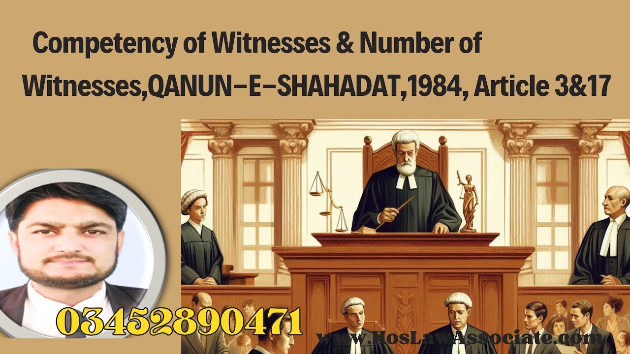 Competency of Witnesses, Articles 3 and 7 QSO - YouTube