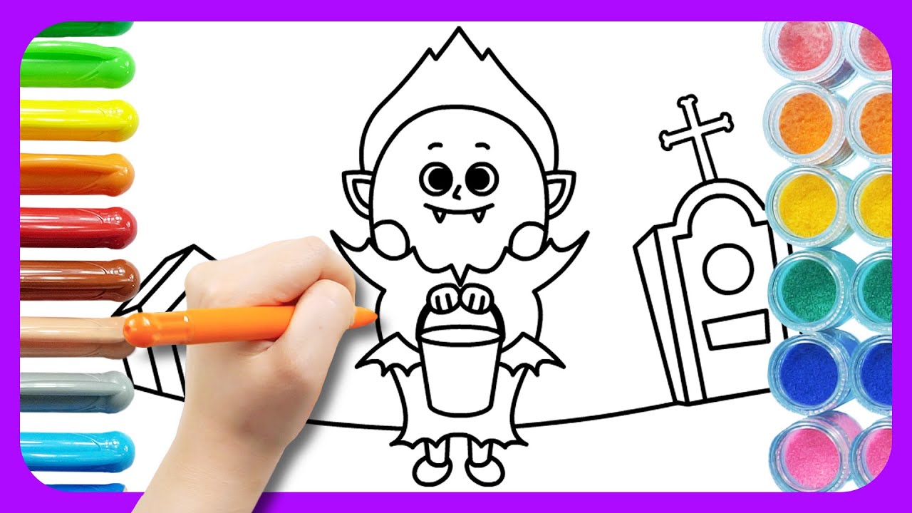 Drawing Dracula| Happy Halloween Day | Trick Or Treat | spooky dracula ...