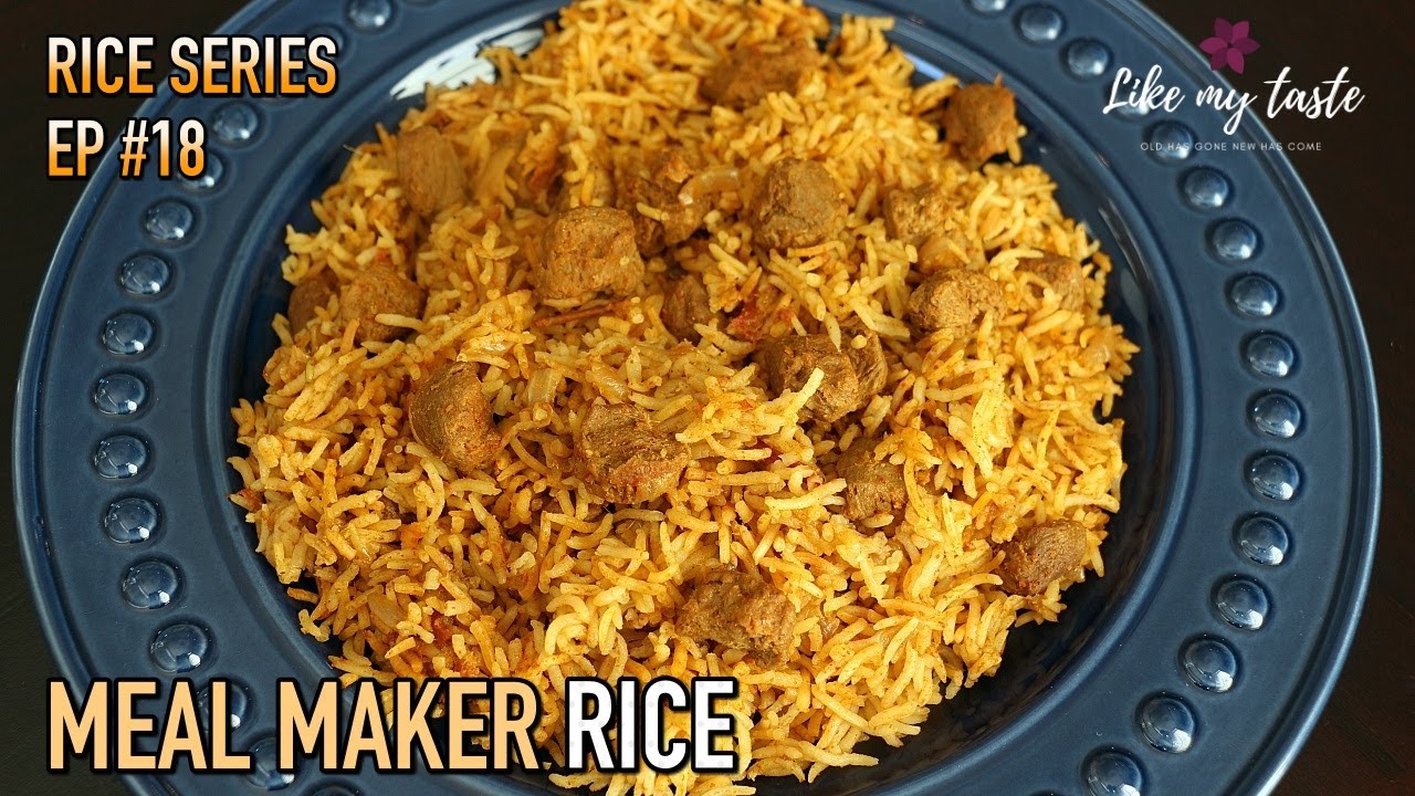 Meal Maker Rice Recipe | Soya Rice Recipe | How To Make Soya Chunks ...