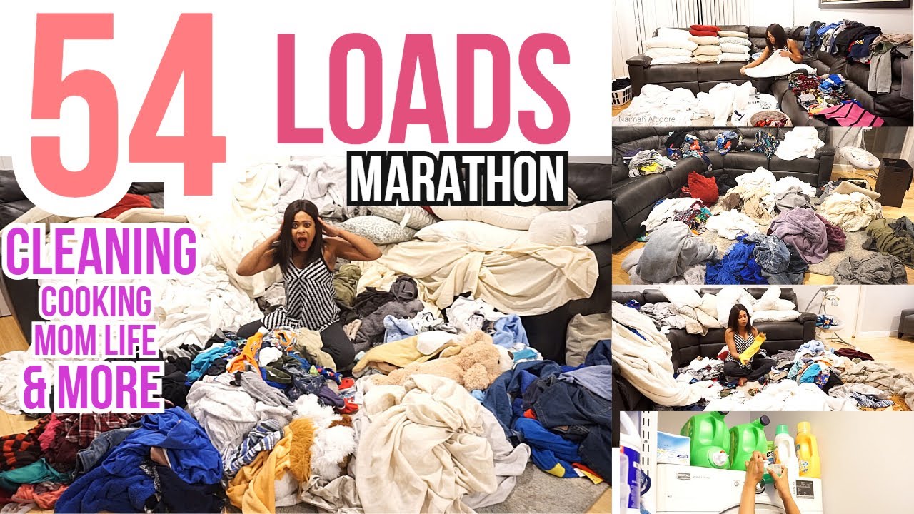 INSANE 1.5 HOURS LAUNDRY MARATHON / CLEAN WITH ME / FAMILY OF 5 LAUNDRY ...