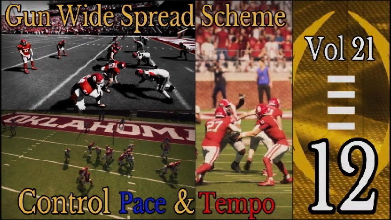 Control Pace & Tempo College Football 25 Gun Wide Spread Scheme - YouTube