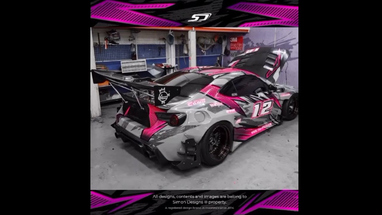 Toyota 86 Vinyl Design | Simon Designs | 1 : 1 Mode - YouTube