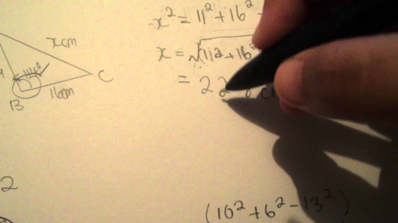 How to do the cosine formula fast and easy. - YouTube