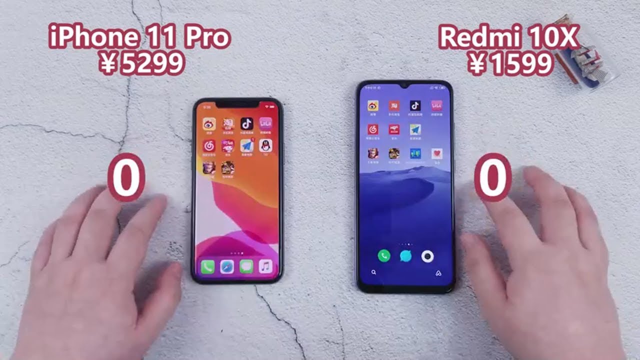 iPhone 11 Pro VS Redmi 10X || Speed Test Comparison ||【Known Mobile ...