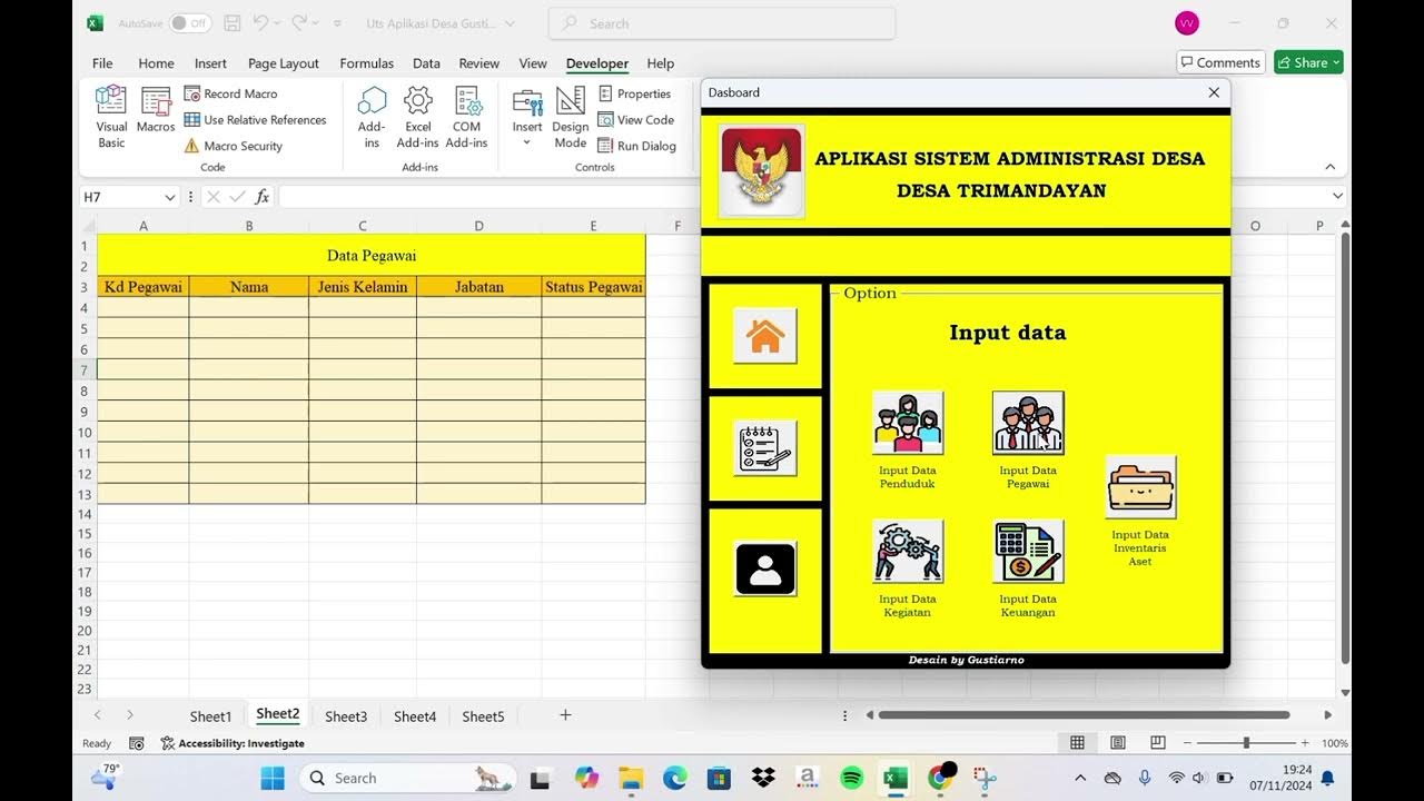 demo aplikasi Vba excel Gustiarno - YouTube