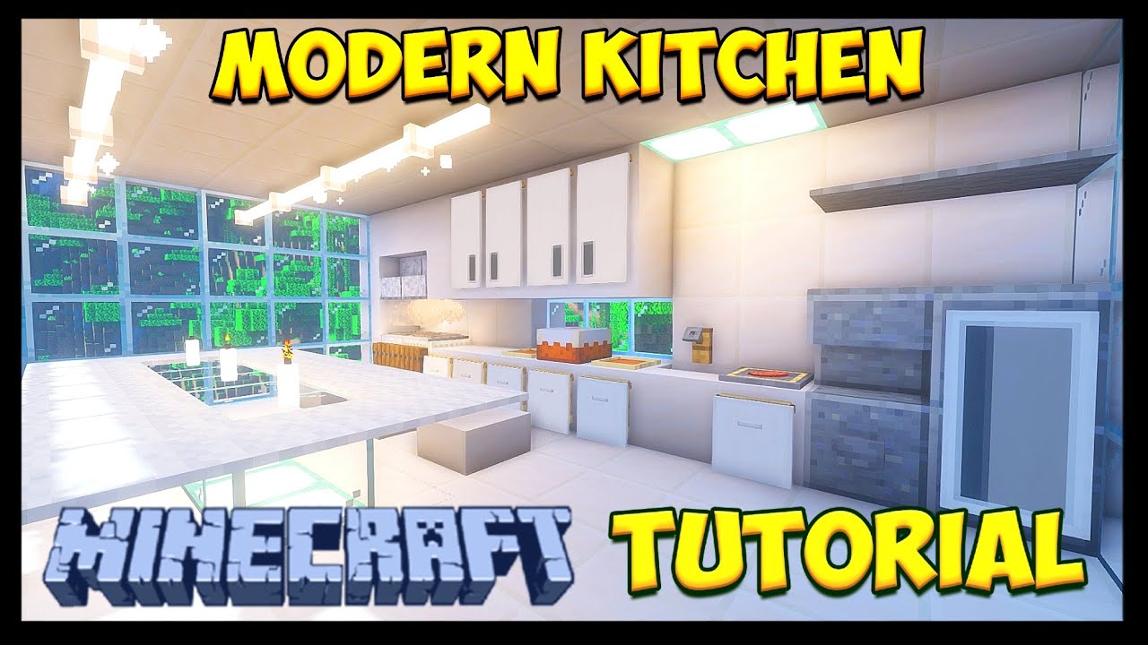 Minecraft: Modern Kitchen Tutorial - How To Build a Kitchen for your ...