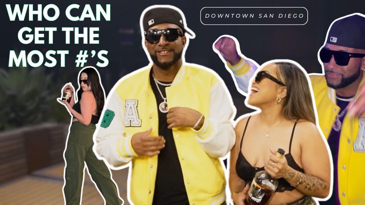 Seeing Who Can Get the MOST Numbers In Downtown San Diego - YouTube