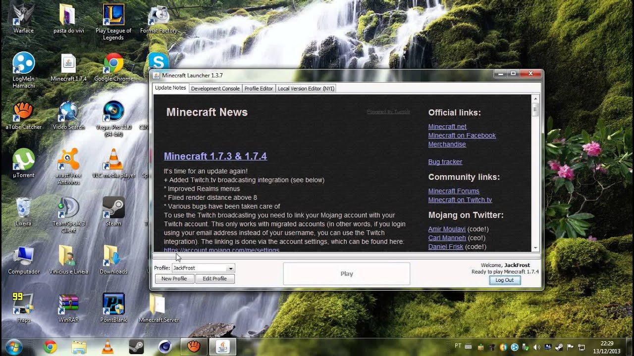 Minecraft 1.7.4 Original Gratis + Server 1.7.4 - YouTube