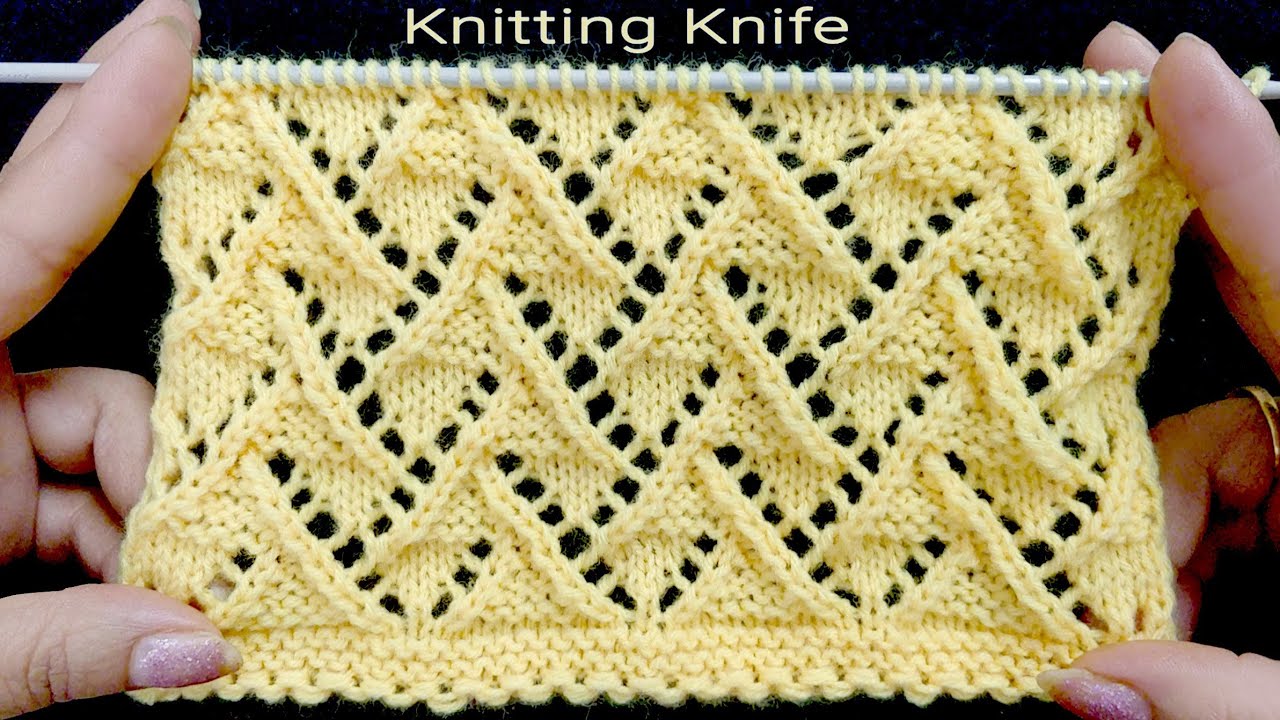 सर्दी गर्मी के लिए प्यारा बुनाई डिज़ाईन, Openwork Knitting Pattern for all Projects - YouTube