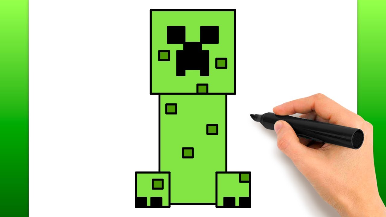 Minecraft Malvorlagen Creeper Gesicht Minecraft Creeper Figur Basteln: