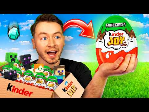 ICH öffne 100 KINDER JOY in der MINECRAFT Edition!