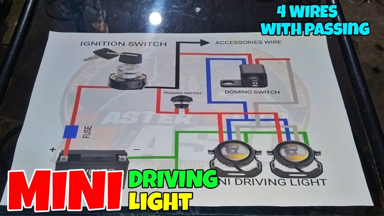 PAANO MAG WIRING NG MINI DRIVING LIGHT NA MAY PASSING - YouTube
