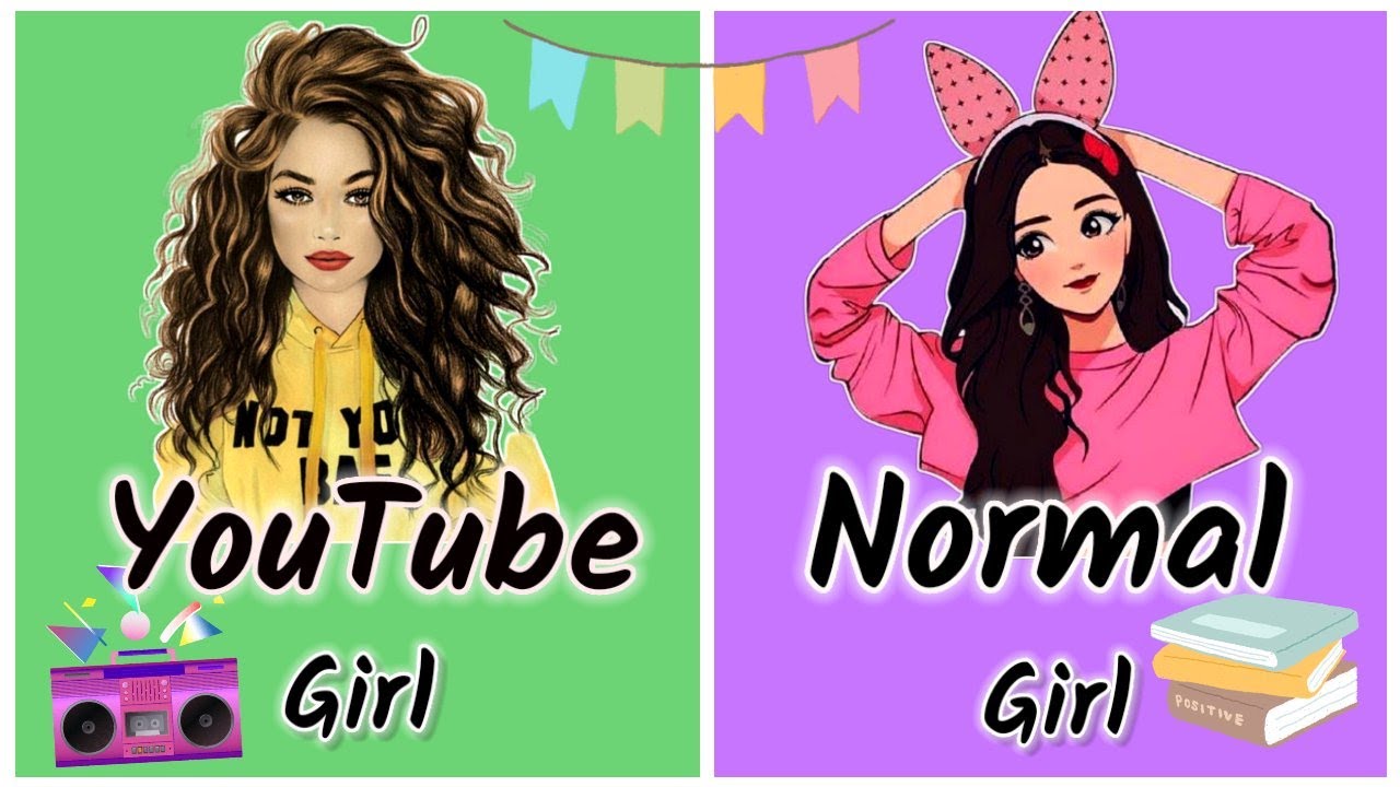 Youtube girl vs Normal girl😍😎| Youtube girl dress vs Normal girl dress🥳 ...