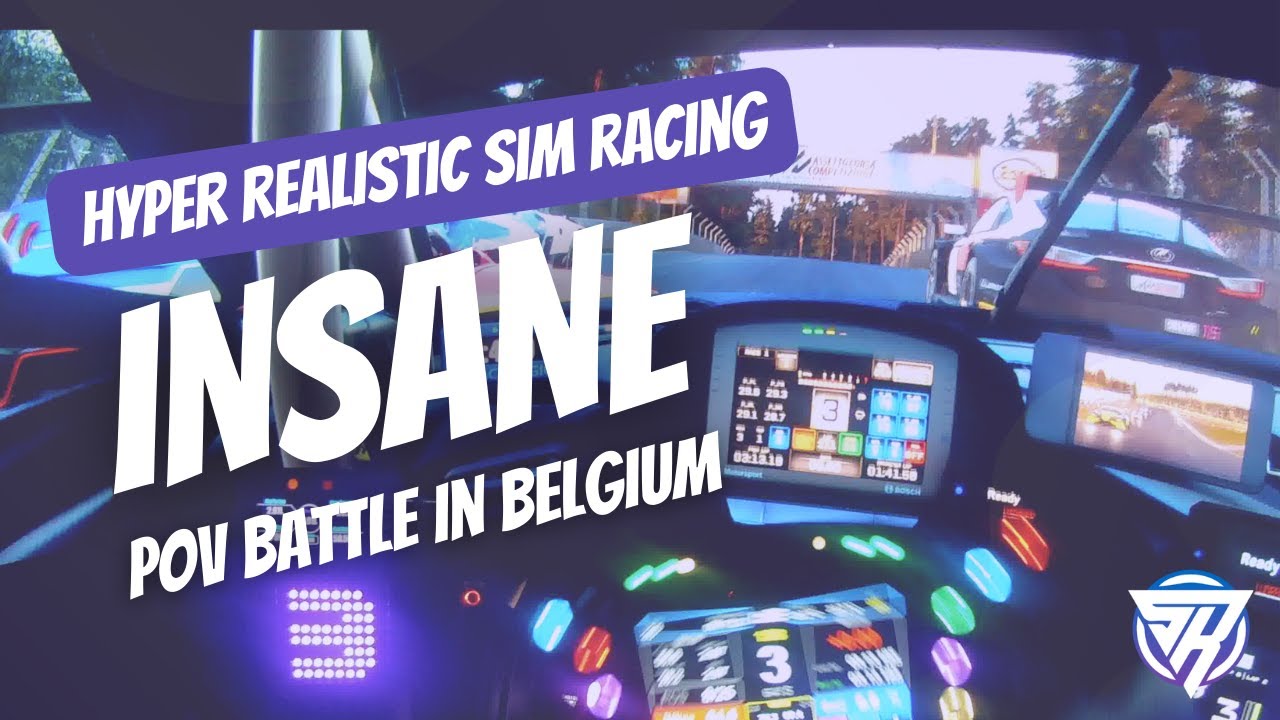 This is INSANE! Hyper Realistic Sim Racing Battle In Belgium (4K) - YouTube