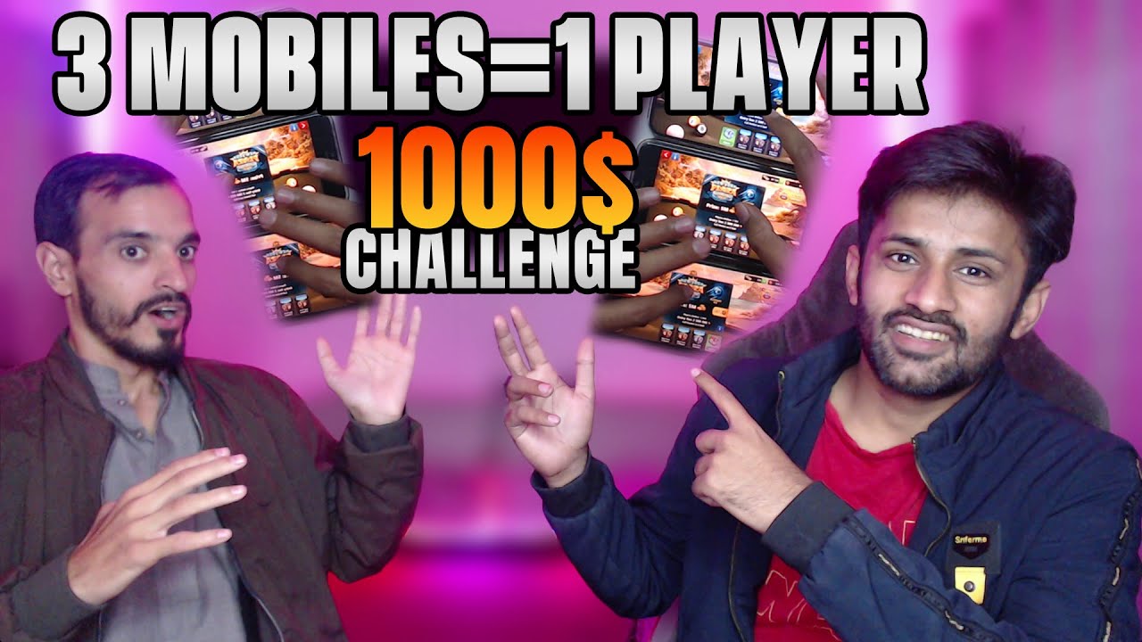 3 Mobiles = 1 Player || 1000$ CHALLENGE!! GamingWithK (ft. Hammad xD) 8 ...