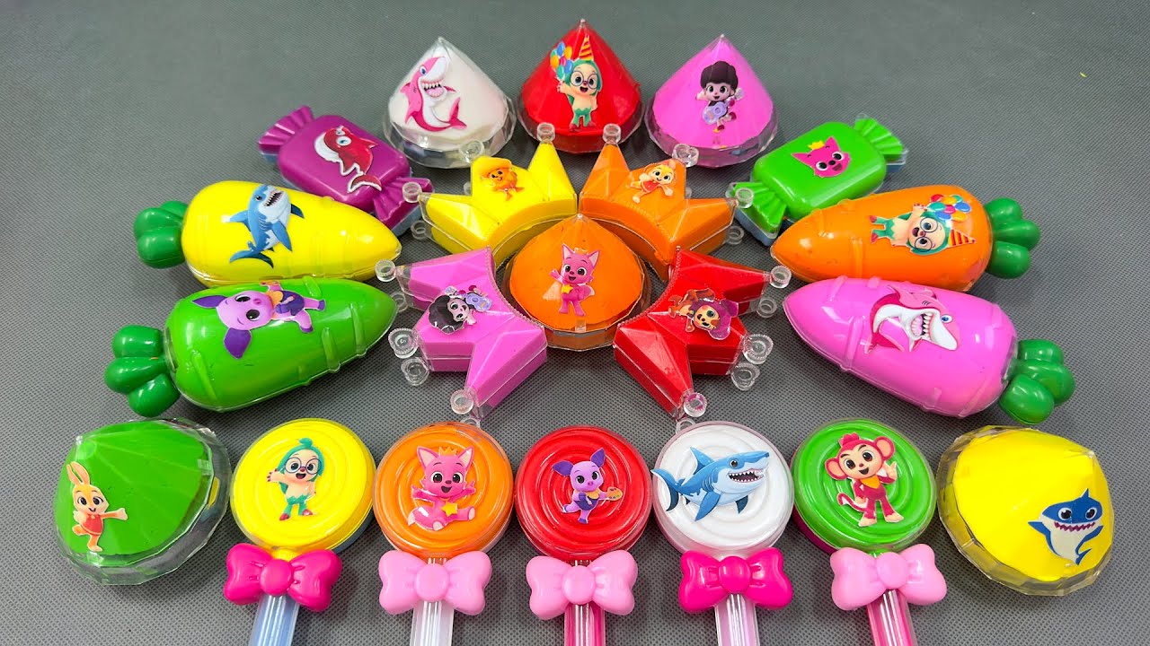 🎠 Pinkfong Bubble Slime Colors! Jeni & Hogi Mix Cute Clay 🫧 ASMR - YouTube