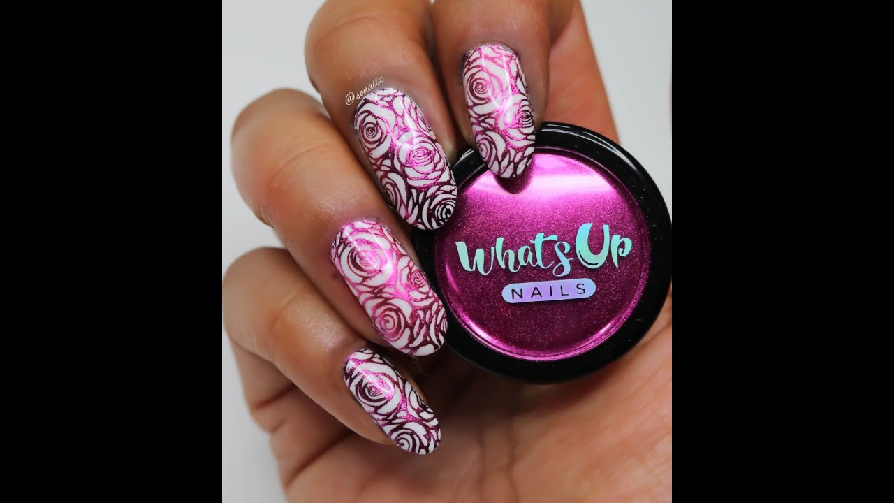 Chrome Stamping Nail Art Tutorial | What's Up Nails | @sonailz - YouTube