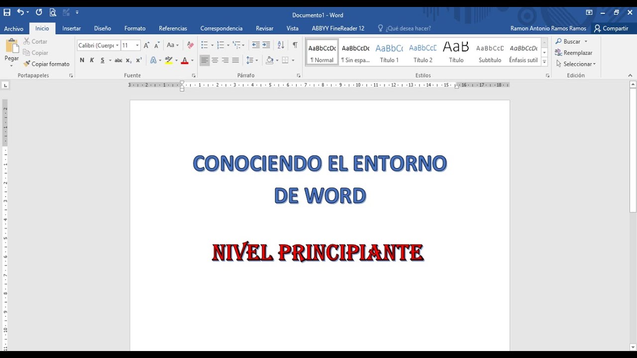 Conociendo el Entorno de Word [Nivel Principiante] 2020 - YouTube