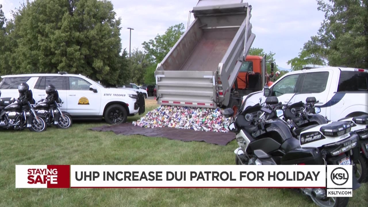 UHP demonstrates growing number of DUI arrests with 11,000 cans - YouTube