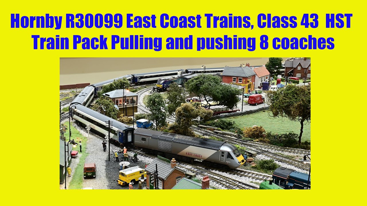 East Coast Class 43 HST pulling 8 coaches around the railway :4K ...