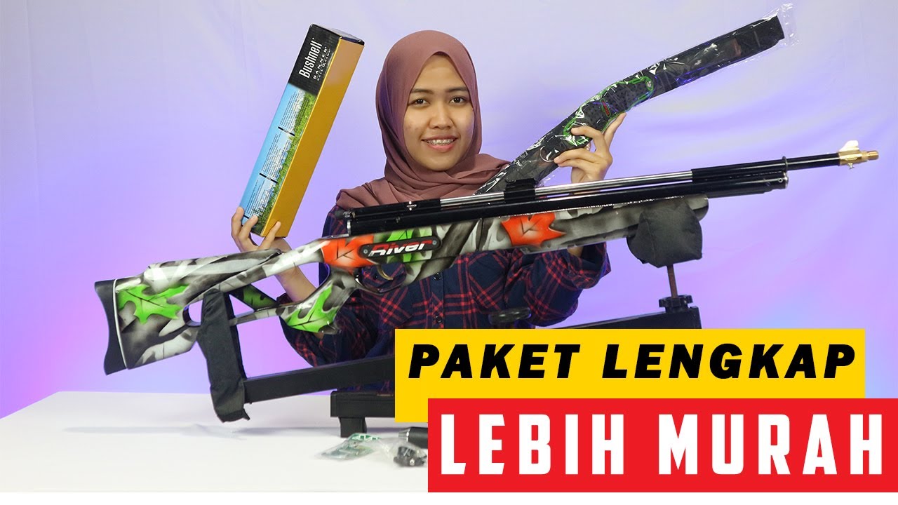 HARGA PAKET LENGKAP SENAPAN ANGIN SHARP RIVER GAMO CAMO - YouTube