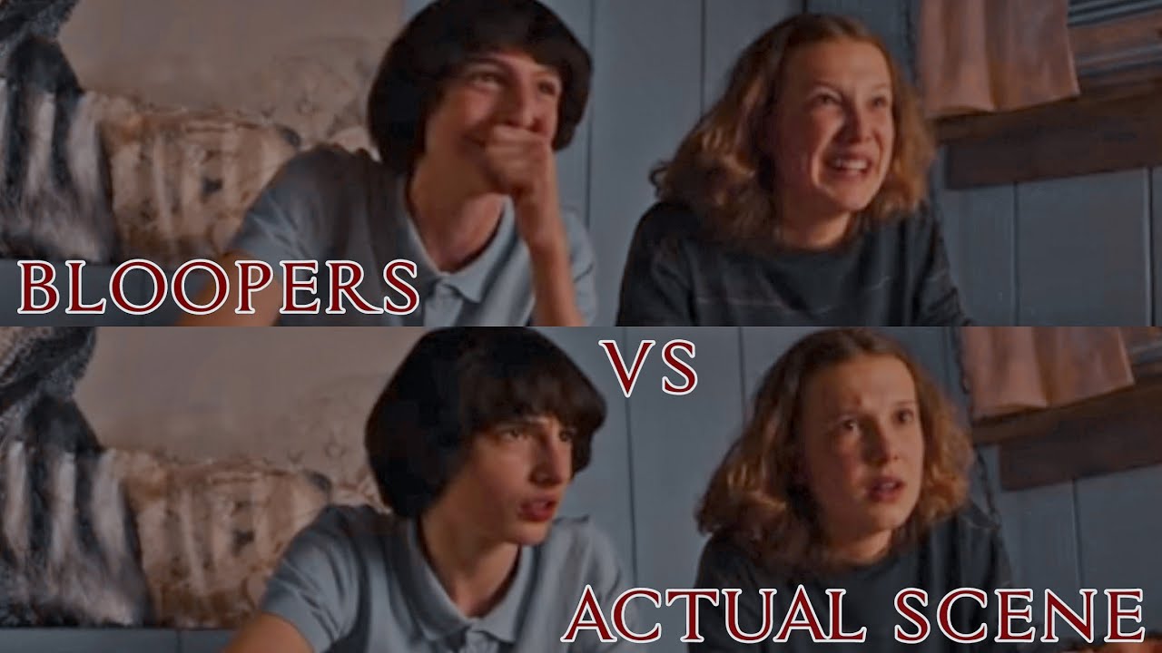 Stranger Things: Bloopers vs Actual Scene - YouTube