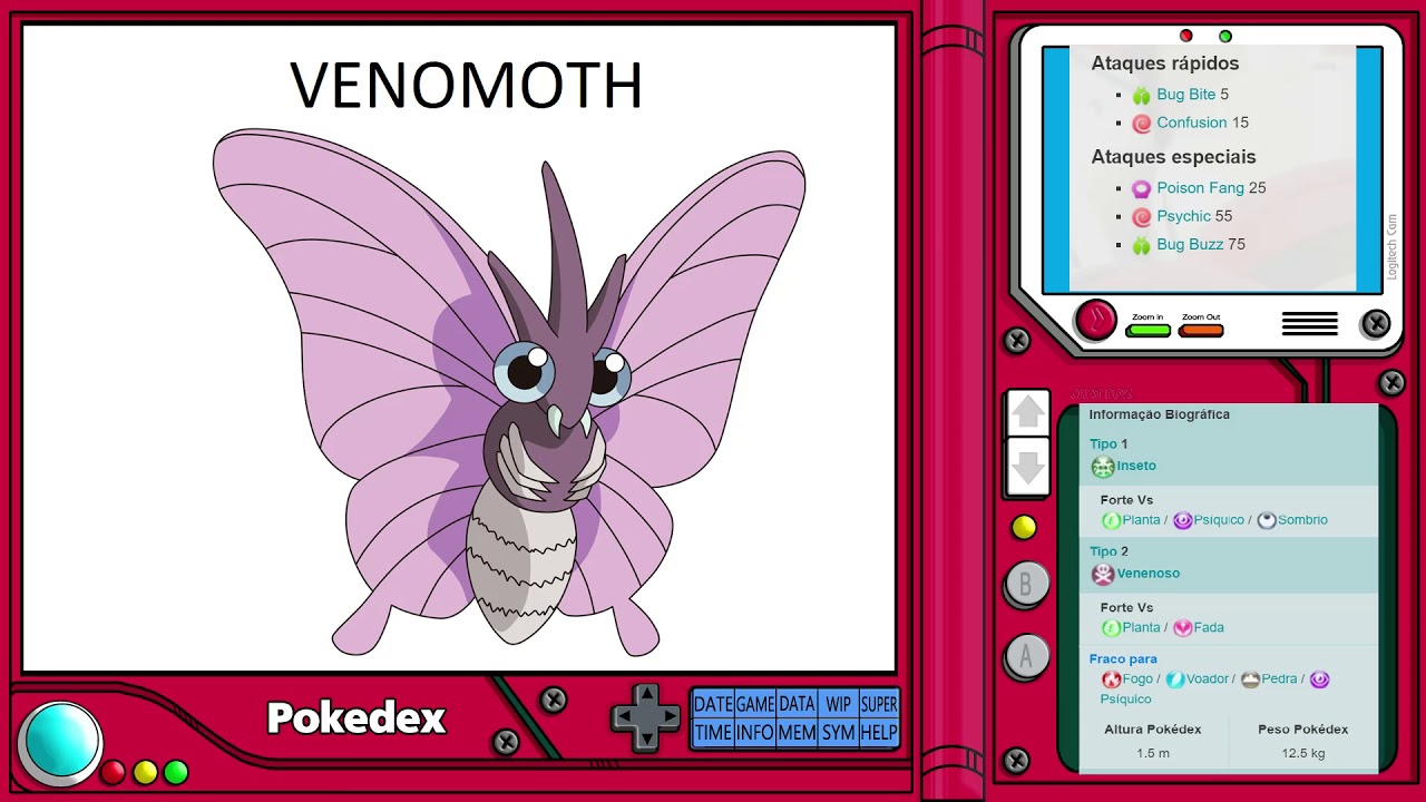 POKEDEX 49# VENOMOTH - YouTube