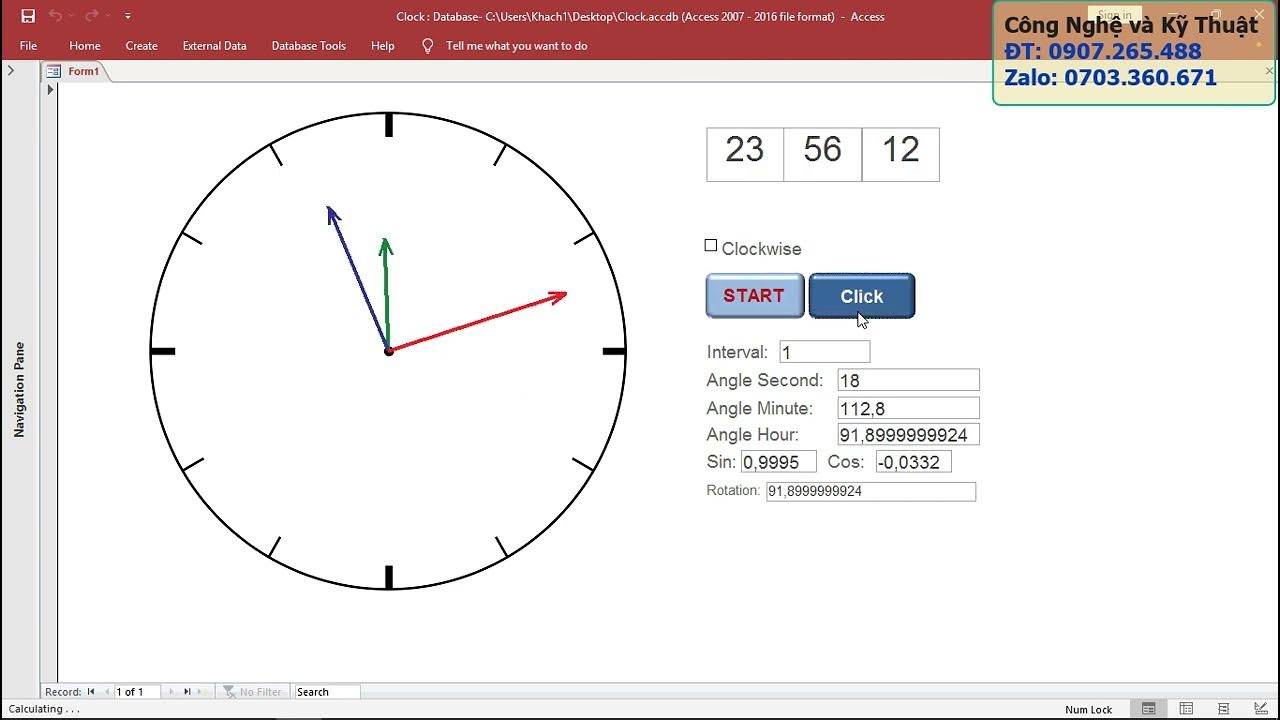 Đồng Hồ Kim Bằng Vbaanalogclockvba Youtube