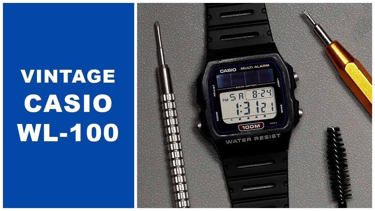 Refurbishing a Vintage 1980s Casio WL-100 Digital Watch - YouTube