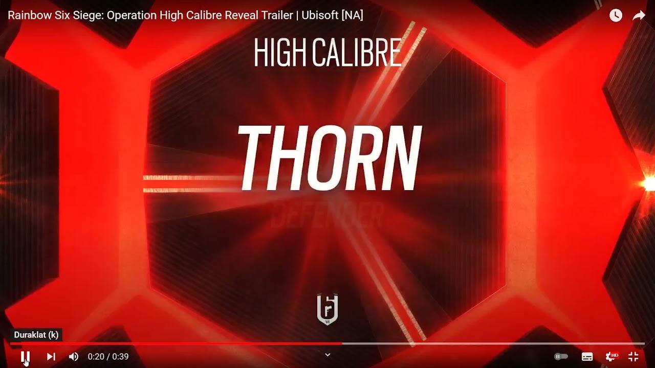 Operator Thorn - High Calibre | Tom Clancy’s Rainbow Six Siege - YouTube