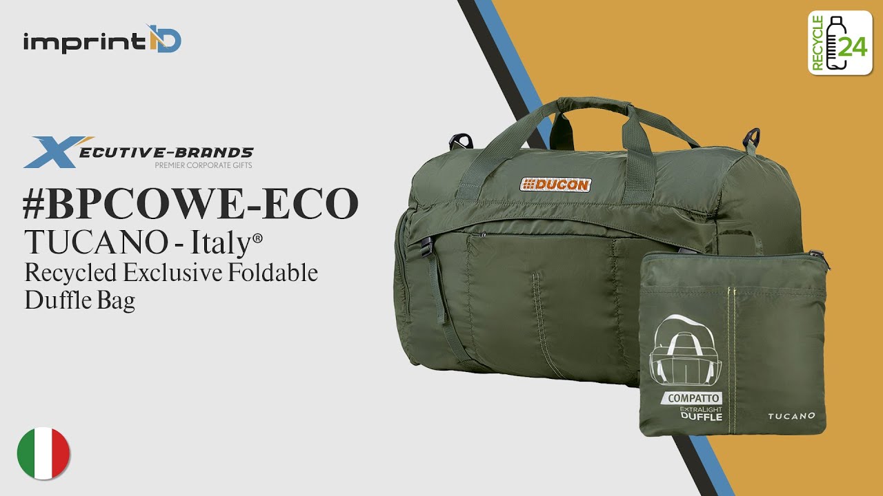 TUCANO - Italy® Recycled Exclusive Foldable Duffle Bag - item# BPCOWE ...