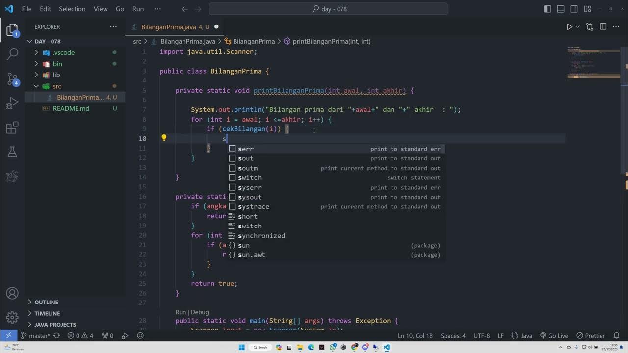 Mengecek Daftar Bilangan Prima | Day (78/100) | ISC 100 Day of Coding ...