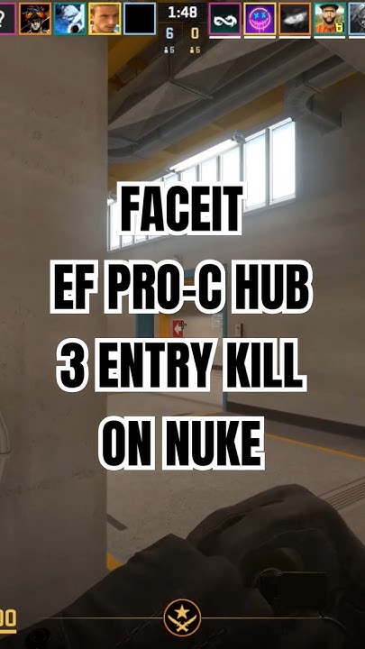 FACEIT EF PRO-C 3 ENTRY KILL ON NUKE #cs2 #csgo #faceit #gaming #shorts - YouTube
