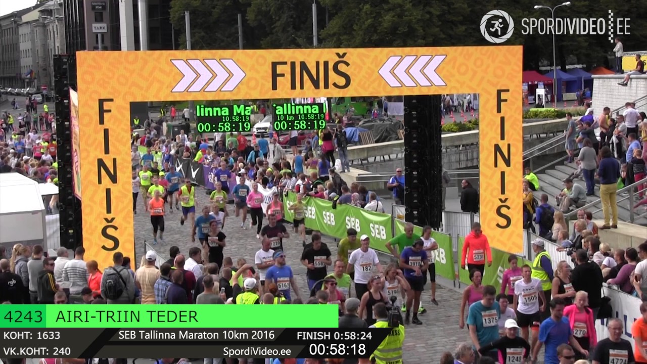 AIRI TRIIN TEDER 4243 l SEB Tallinna Maraton 10km 2016 - YouTube